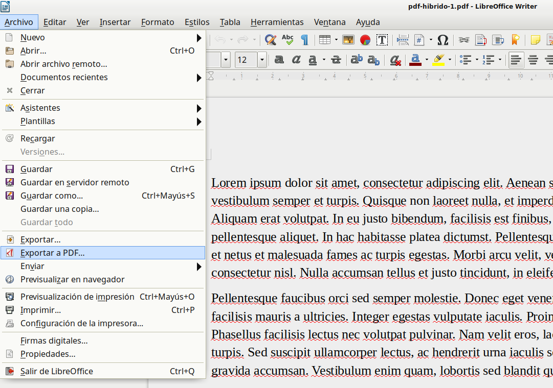 Cotidiana Place: PDF Híbrido (PDF con ODF incrustado) 100% editable