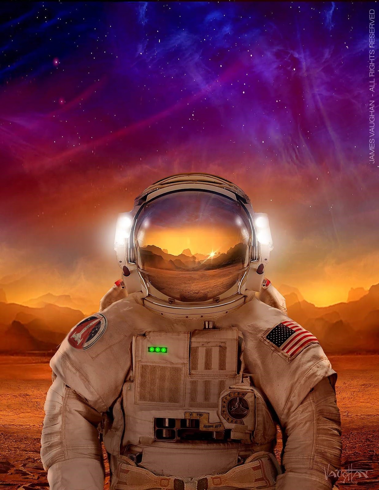 The Elegant Astronaut: Beautiful Astronaut Art by James Vaughan