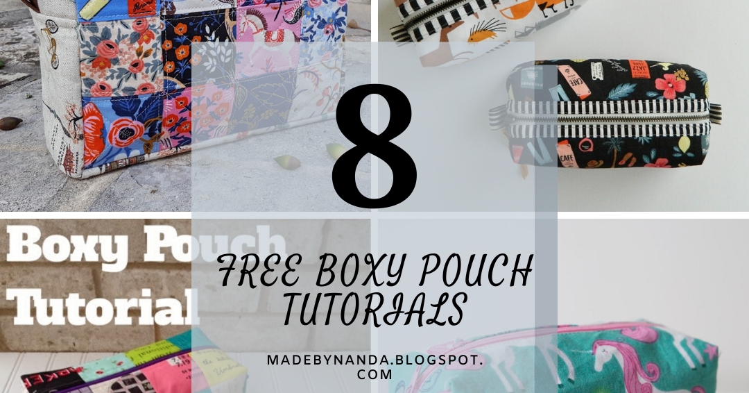 TUTORIAL : 8 Free Boxy Pouches