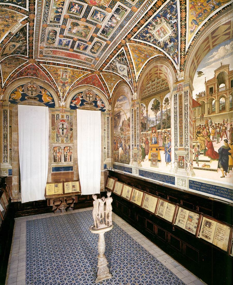 El Poder del Arte: La Biblioteca Piccolomini en Siena _ Italia