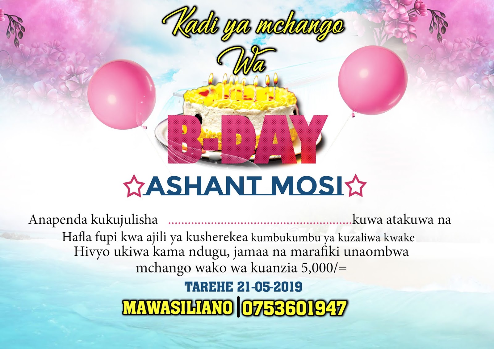 WAANDAAJI WA KADI ZA HARUSI,KADI ZA MCHANGO ,KADI ZA BIRTH DAY,SEND OFF ...