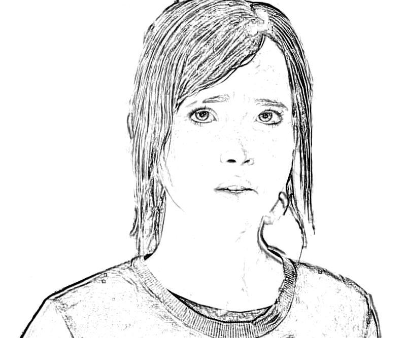 Ellie The Last Of Us Coloring Page Coloring Pages