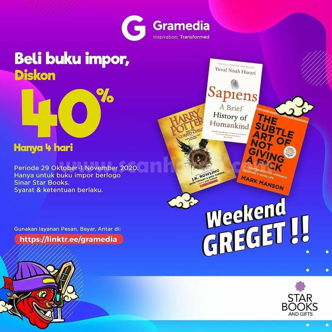 Gramedia Promo Weekend Greget! Beli Buku Impor Diskon 40% - scanharga
