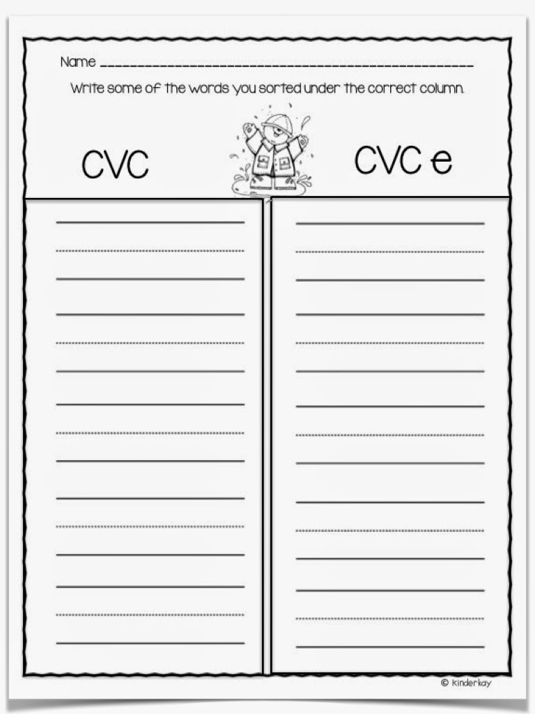 Blog Hoppin': Spring Umbrella CVC/CVCe Word Sort and Craftivity