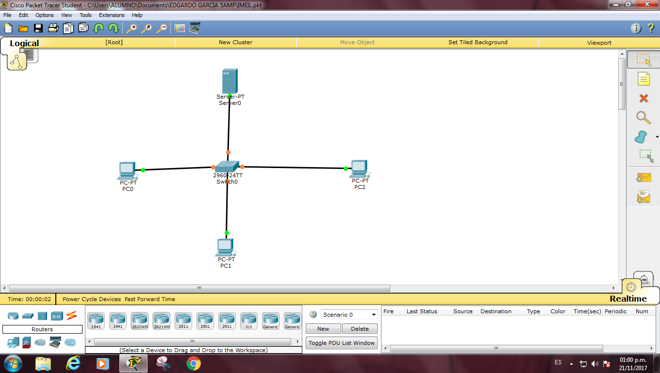 Practicas en CISCO PACKET TRACER III Periodo