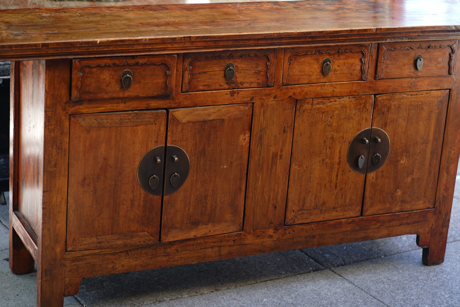 UHURU FURNITURE & COLLECTIBLES: **SOLD** #31170 Rustic Wide Asian Teak ...