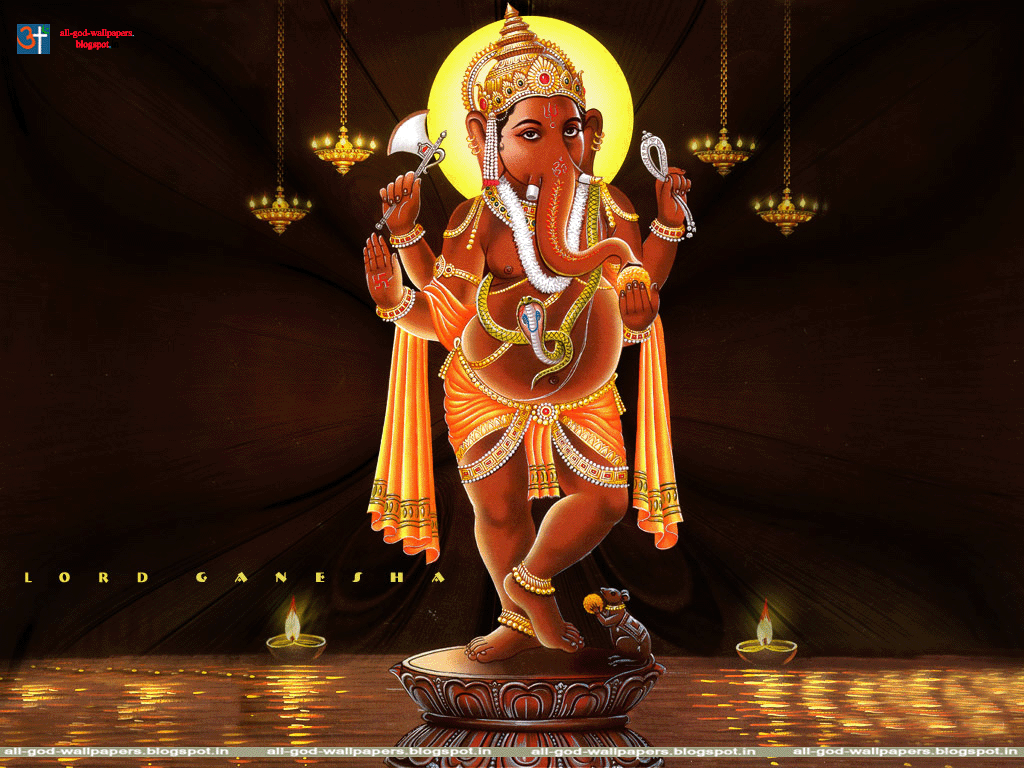 Lord Ganpati Bappa Black Background Wallpaper | God Wallpaper