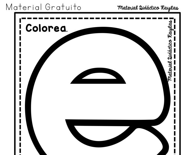 VOCAL E DE ESTRELLA para colorear y pintar⭐ - COLOREA TUS DIBUJOS