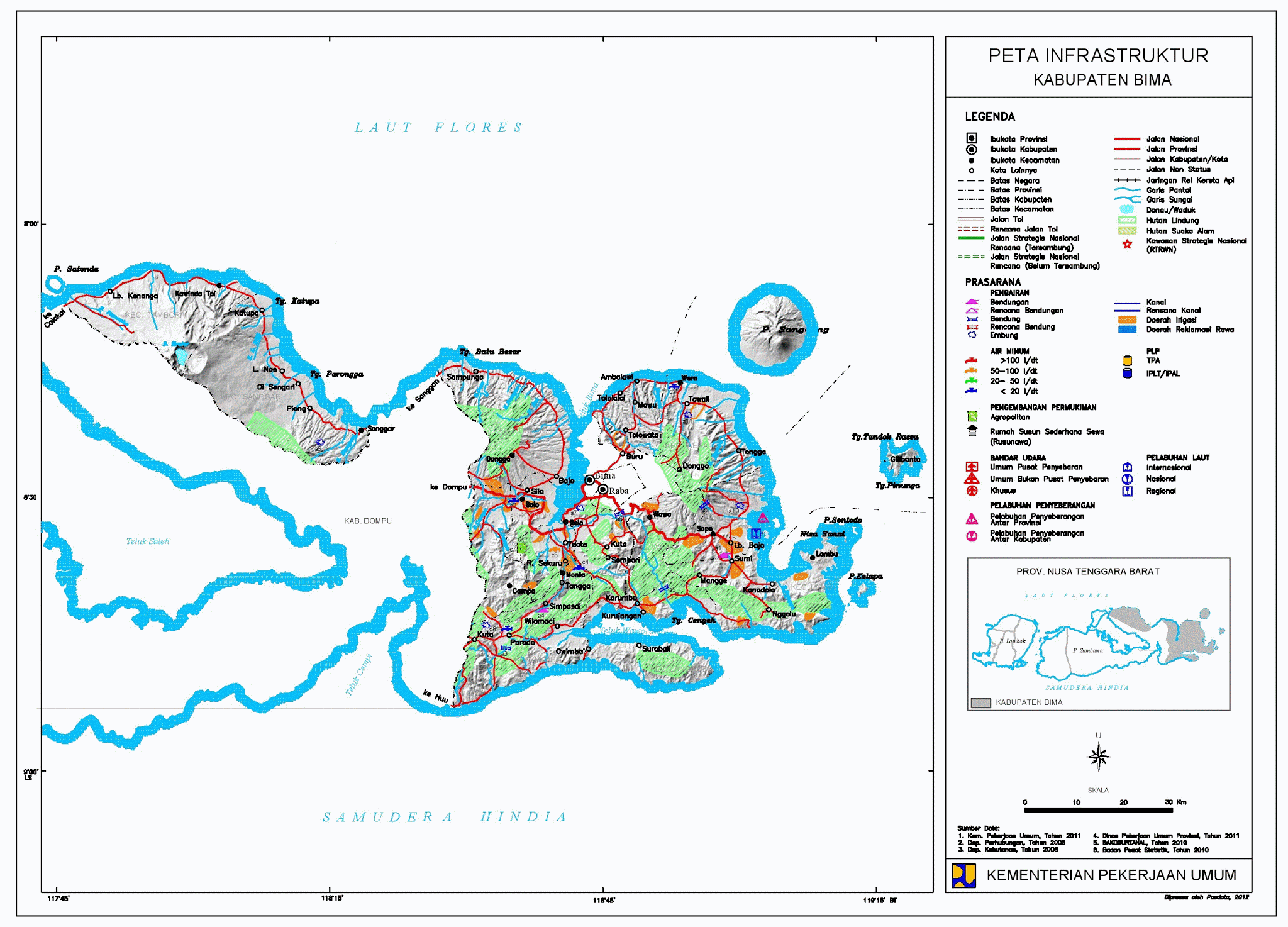 Peta Kota: Peta Kabupaten Bima
