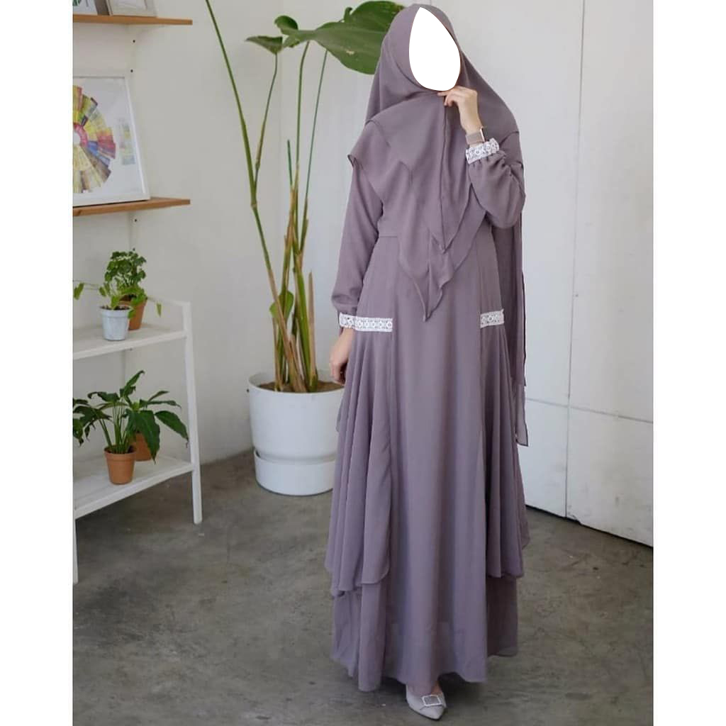 Model Gamis Syar'i Ceruti Babydoll Premium Mewah Terbaru