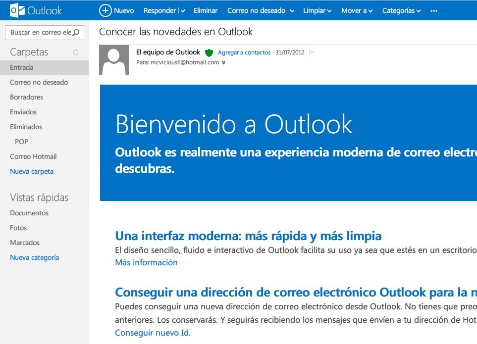 Mi experiencia "Operador Ejecutivo": Outlook