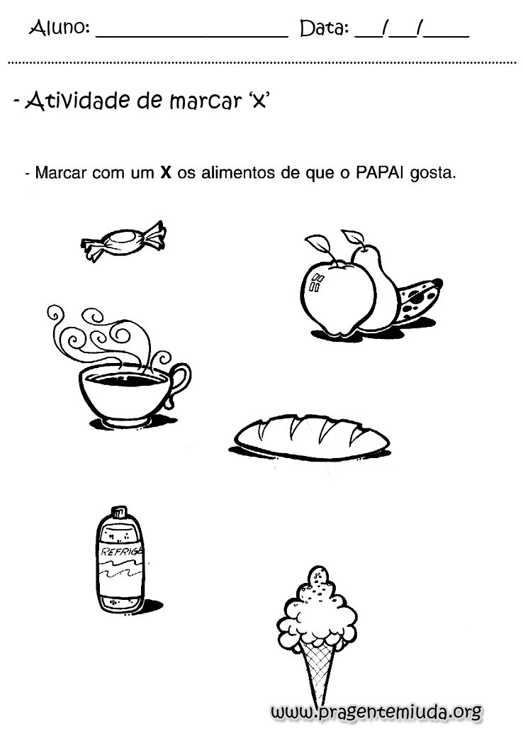Atividade de marcar 'x' | Pra Gente Miúda