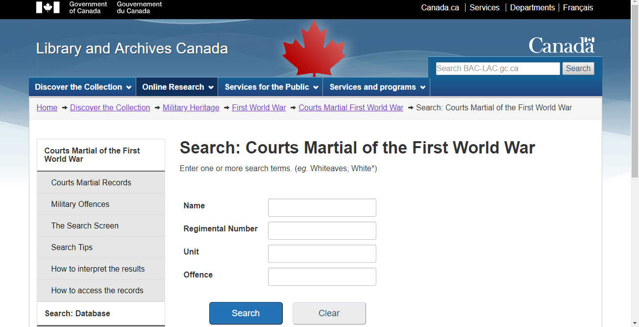 Finding Your Canadian Story: Military Ancestors: Courts Martial Records ...