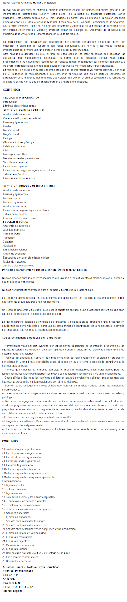 Biblioteca Medica: Principio de Anatomia y Fisiologia de Tortora ...