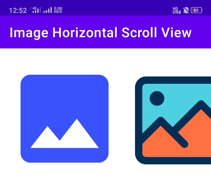 Android Horizontal ScrollView with Example