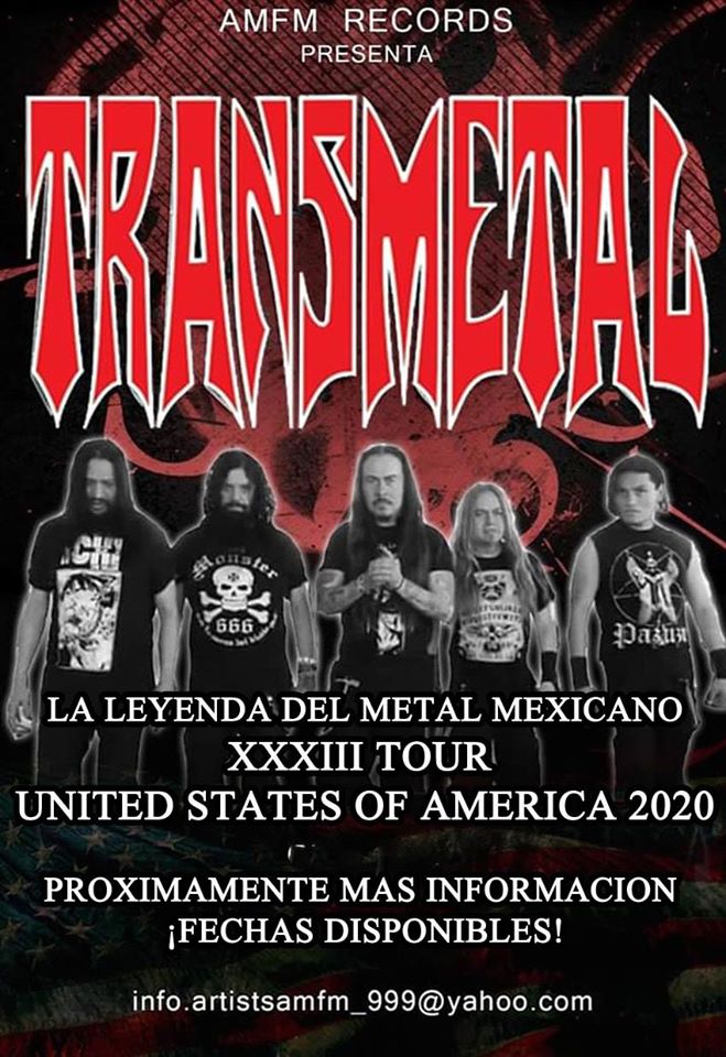 Transmetal: Gira por Estados Unidos en 2020 confirmada