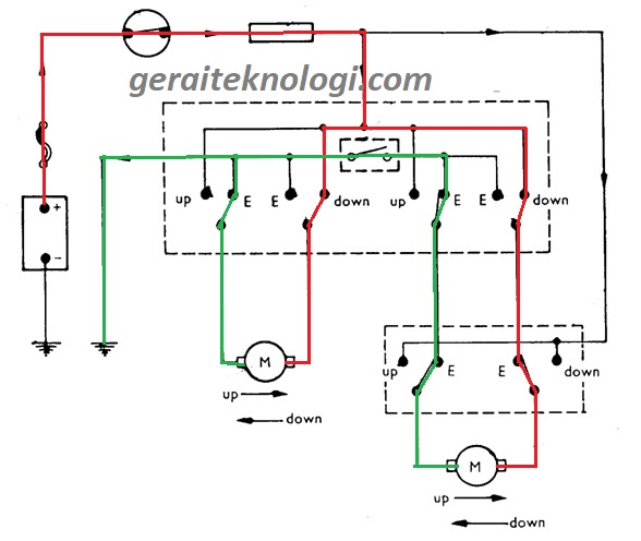 Rangkaian Wiring Power Window dan Cara Kerja Lengkap - Gerai Teknologi