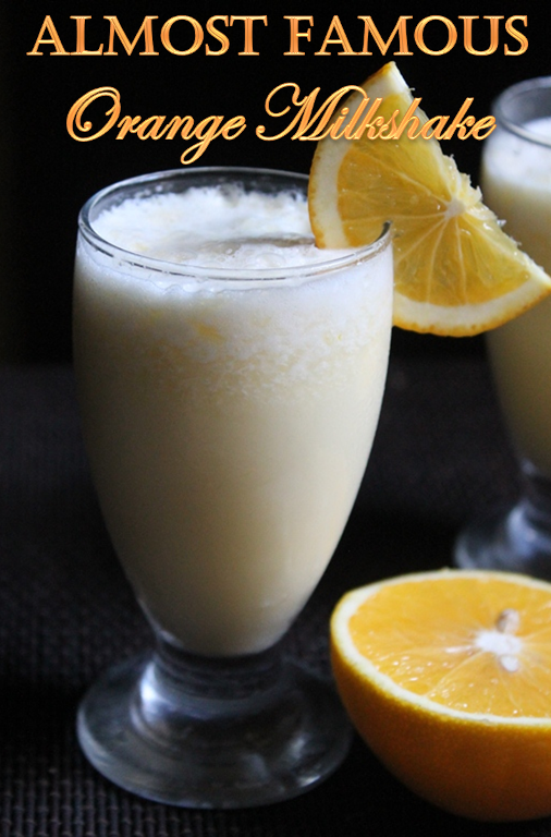 Almost Famous Orange Milkshake Recipe
