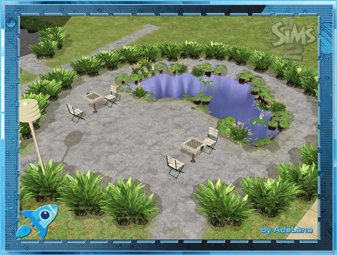 My Sims city block: парк "Круги на полях" (The Sims 2)