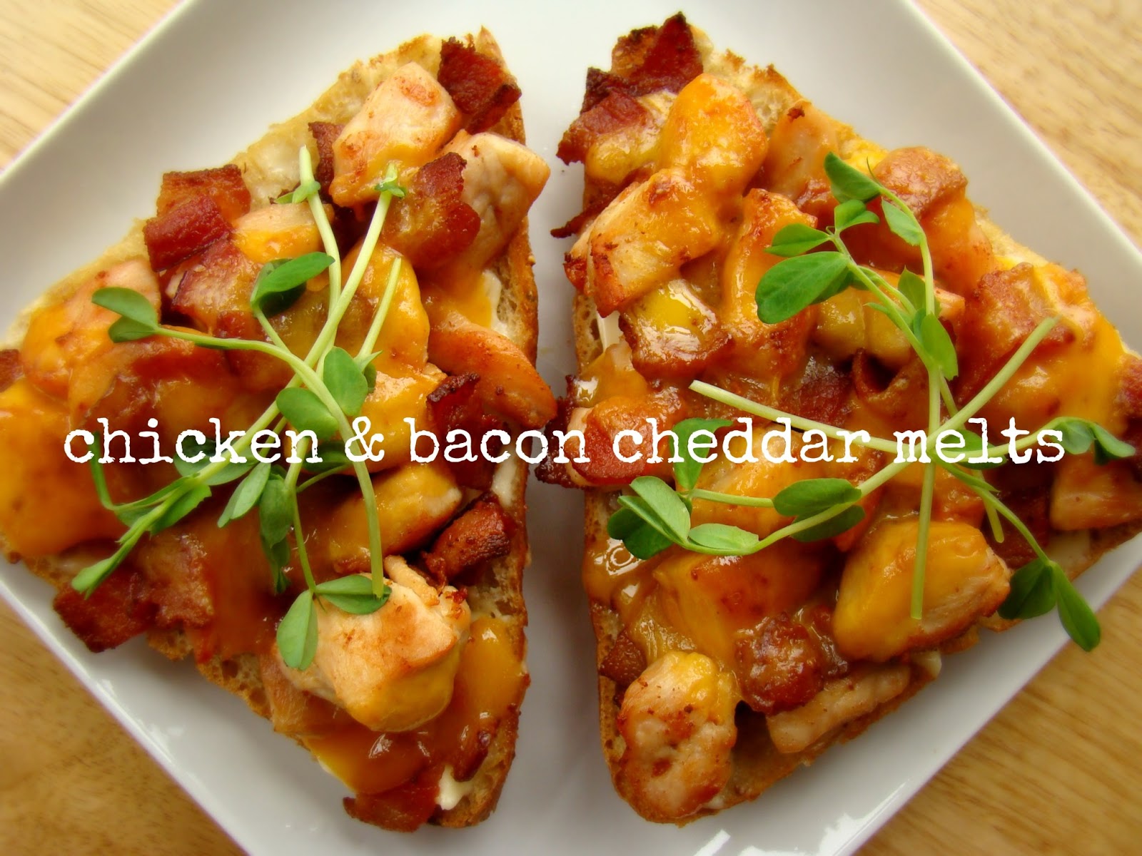 Chicken & bacon cheddar melts