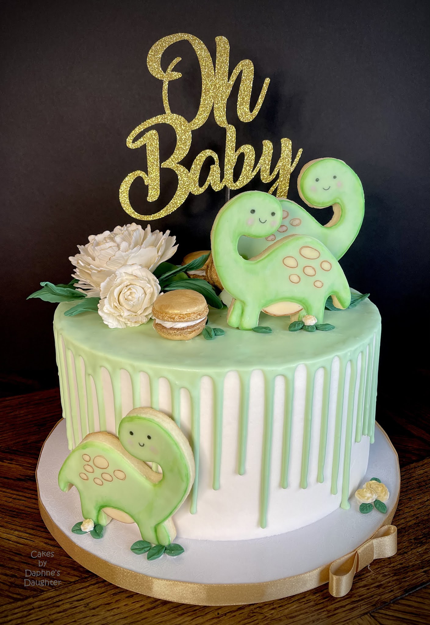 The Bake More: Baby Brontosaurus Shower Cake