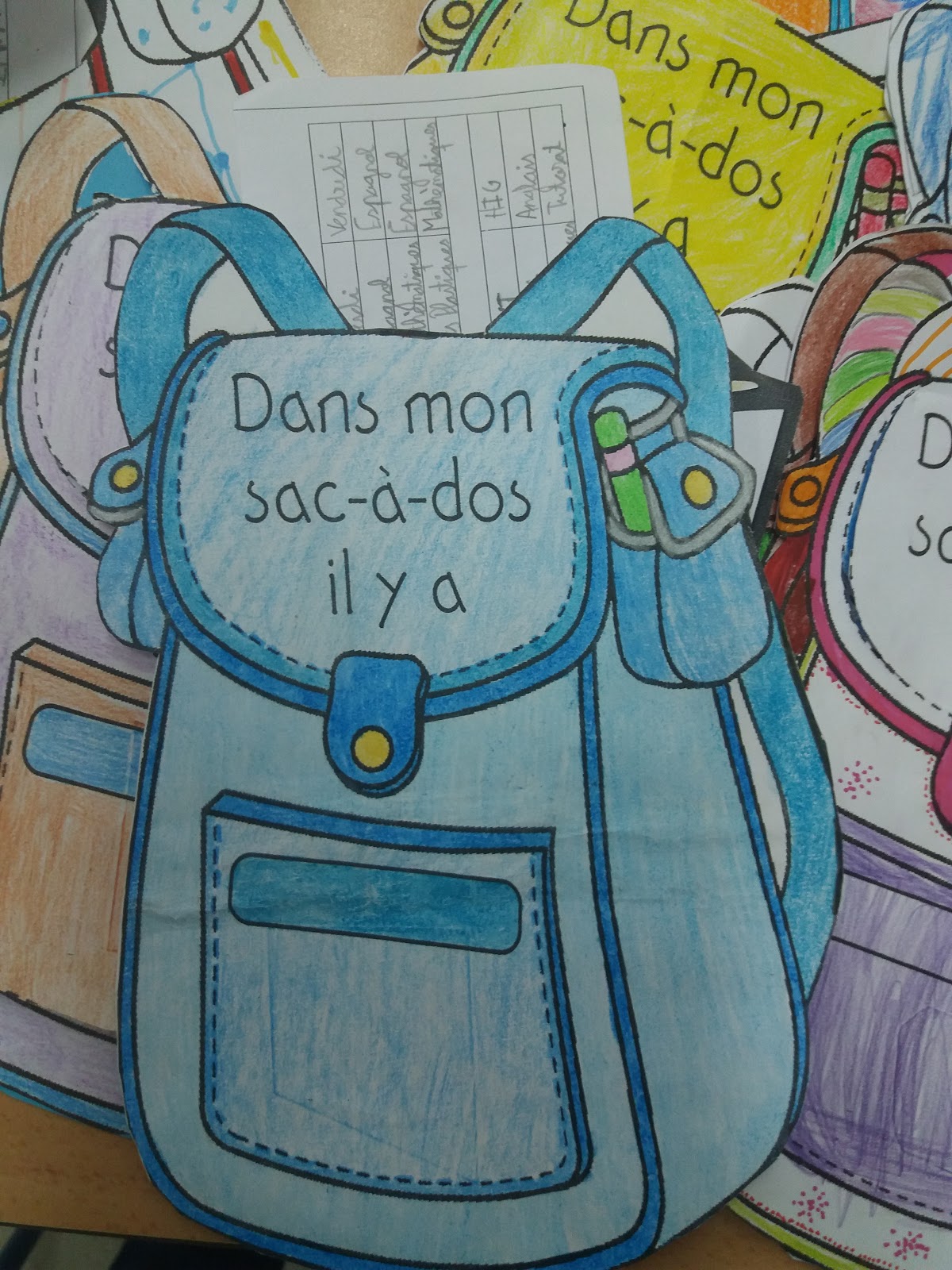 COSAS Y MÁS COSAS: DANS MON SAC À DOS IL Y A...