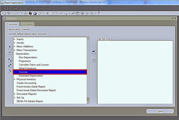 Oracle Certified Applications Specialist Functional Depreciation Override Functionality In