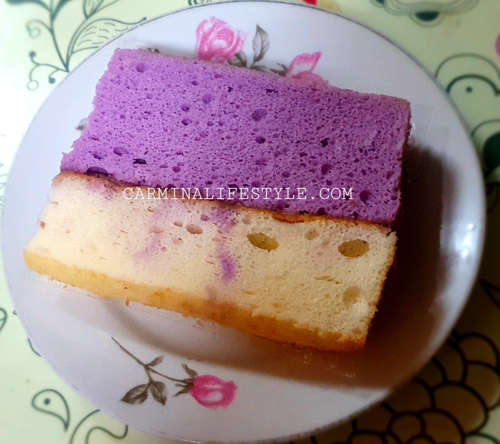 Ube Marble Cake Slice and Ube Mamon from Red Ribbon Philippines