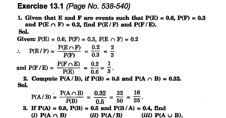 Probability class 12 math - Studypur
