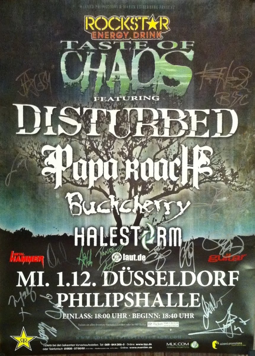 Buckcherry Collector´s Blog: 2010 Rockstar Taste of Chaos Poster