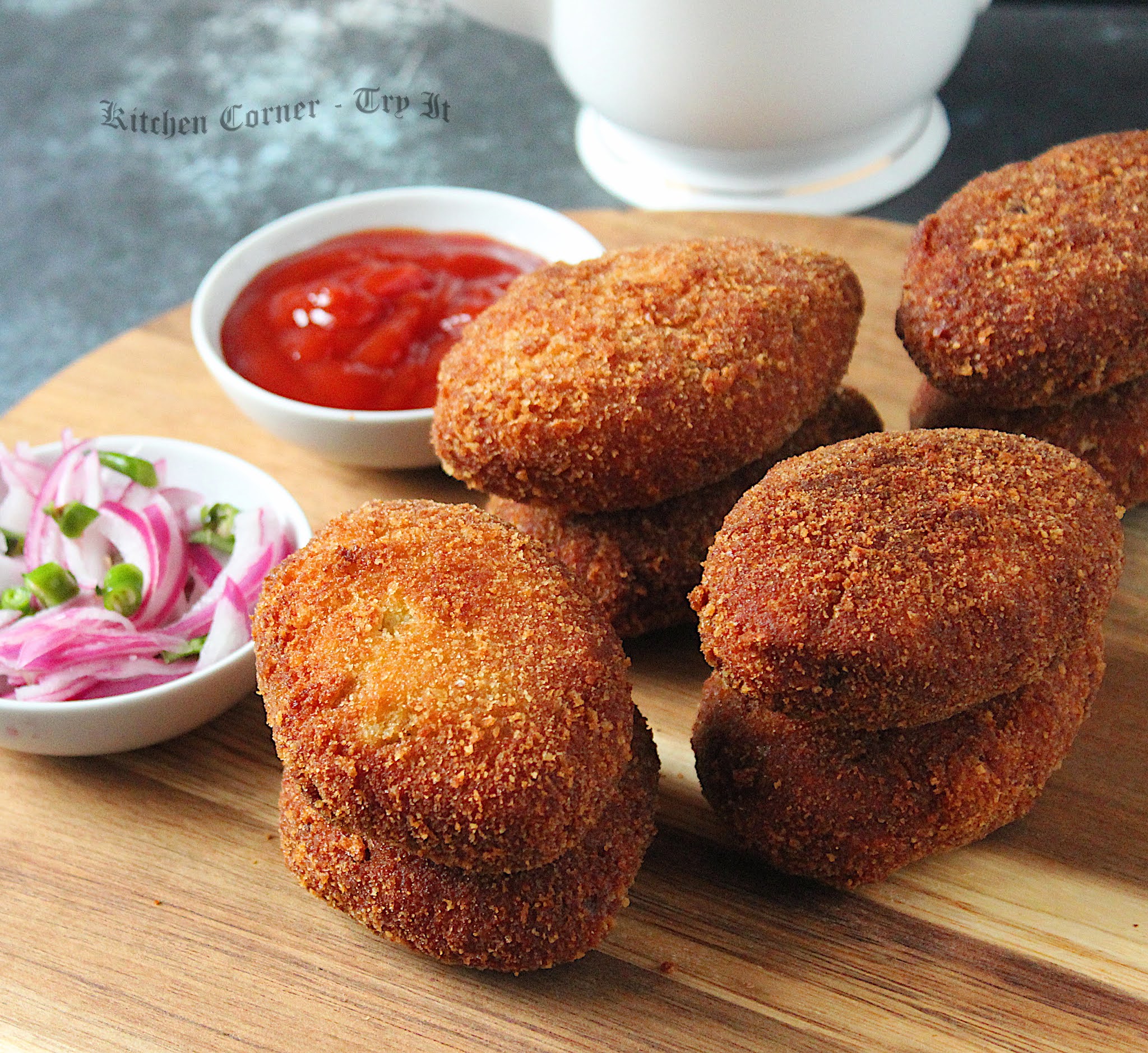 Kerala Beef Cutlet- Beef and Koorka/ Chinese Potato Cutlets