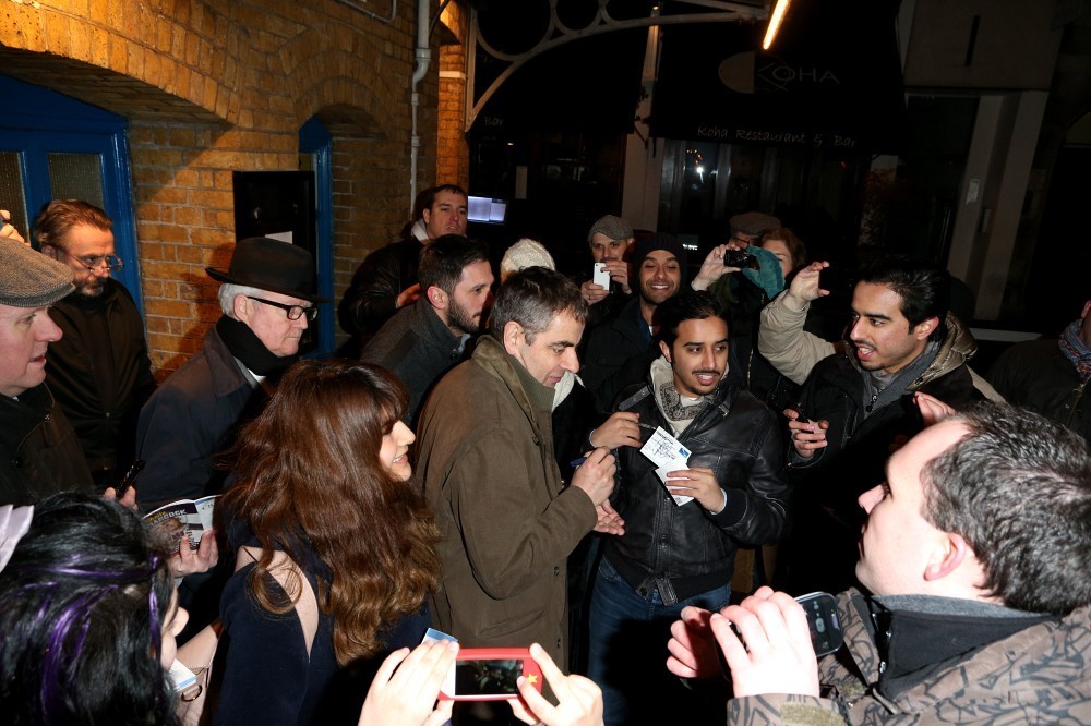 Rowan surrounded by fans | Rowan Atkinson Fan