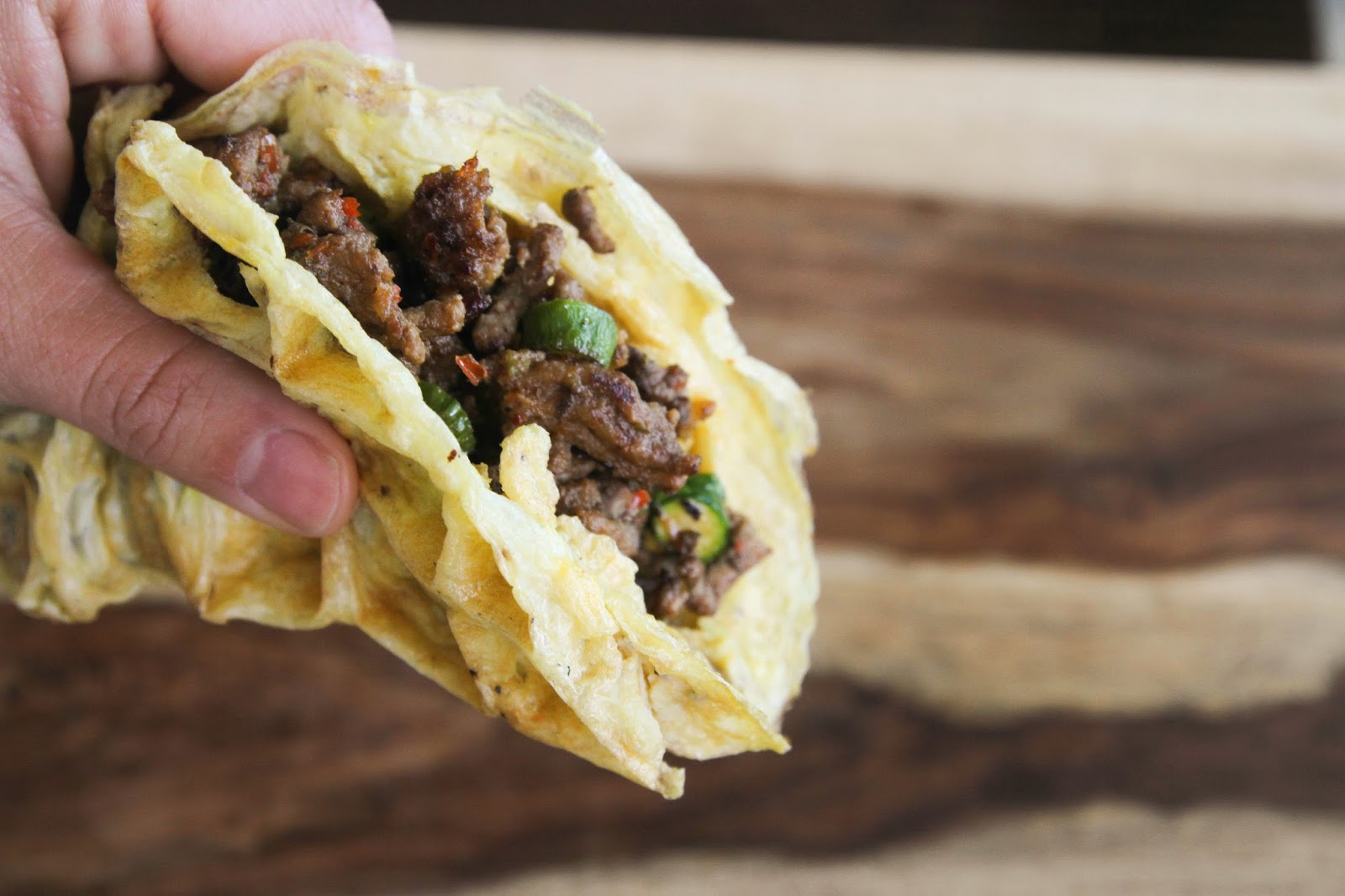Cuban Beef Waffle Taco ~ denimelon eats