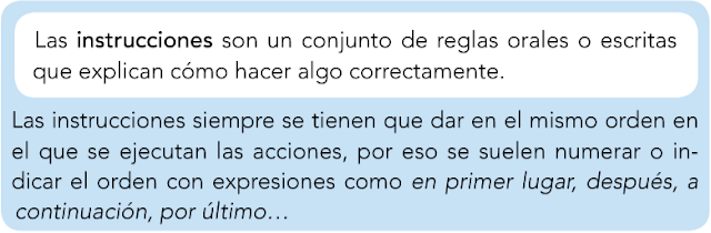 Las TIC en Primaria: LAS INSTRUCCIONES