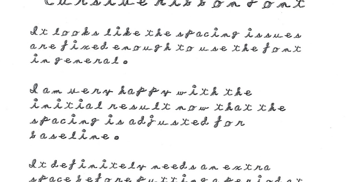 "Pen Pals On Paper" Book Project: Dan's Cursive Ribbon Font