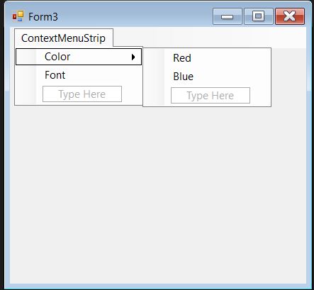 ContextMenuStrip | شرح اداة قائمة السياق ContextMenuStrip