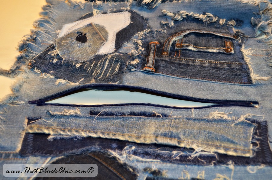 DIY TIME: Distressed denim DIY fold-over clutch [inspired by YouTuber ...