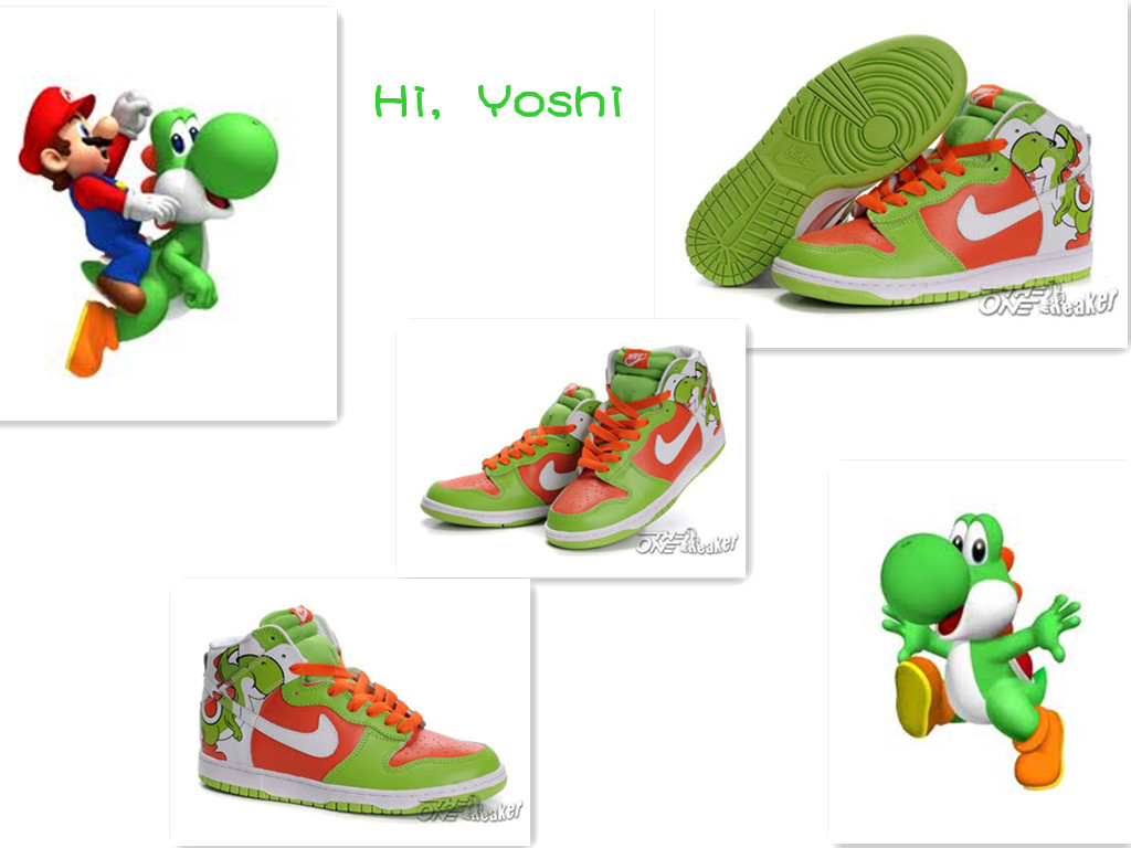 the-one sneaker: Fashion Nike Dunk High Yoshi Brass Monki Green White
