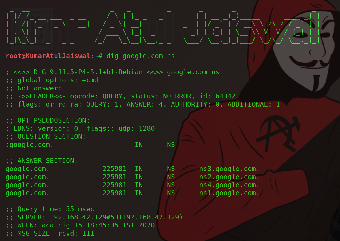 Dig Command In Linux With Examples Geeksforgeeks