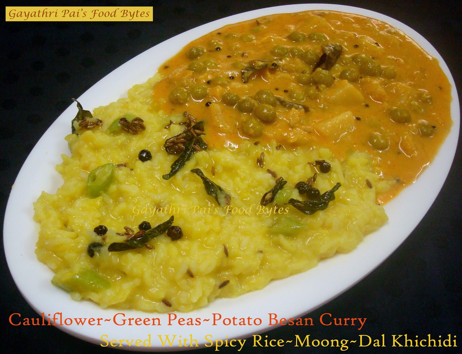 Gayathri Pai's Food Bytes: Spicy Rice ~ Moong Dal Khichidi (Pongal).