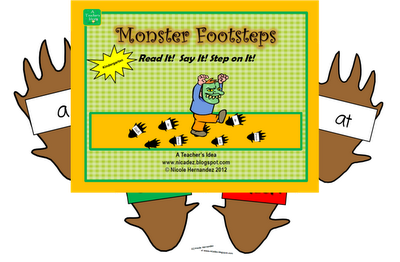 A Teacher's Idea: Monster Footsteps! Read It! Say It! Step on It!