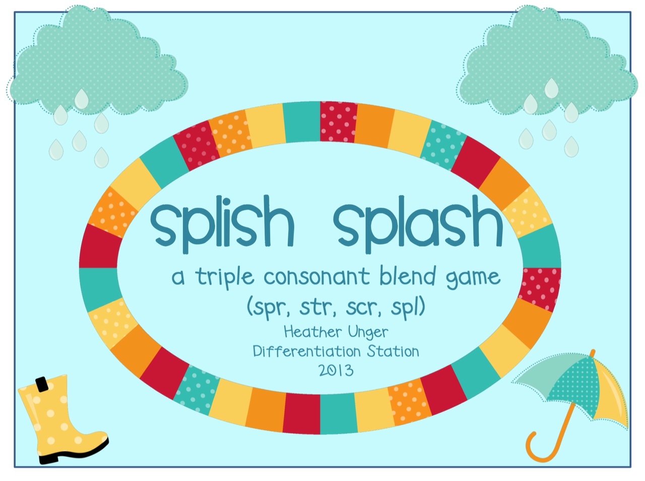 Triple Consonant Blend Game - Classroom Freebies