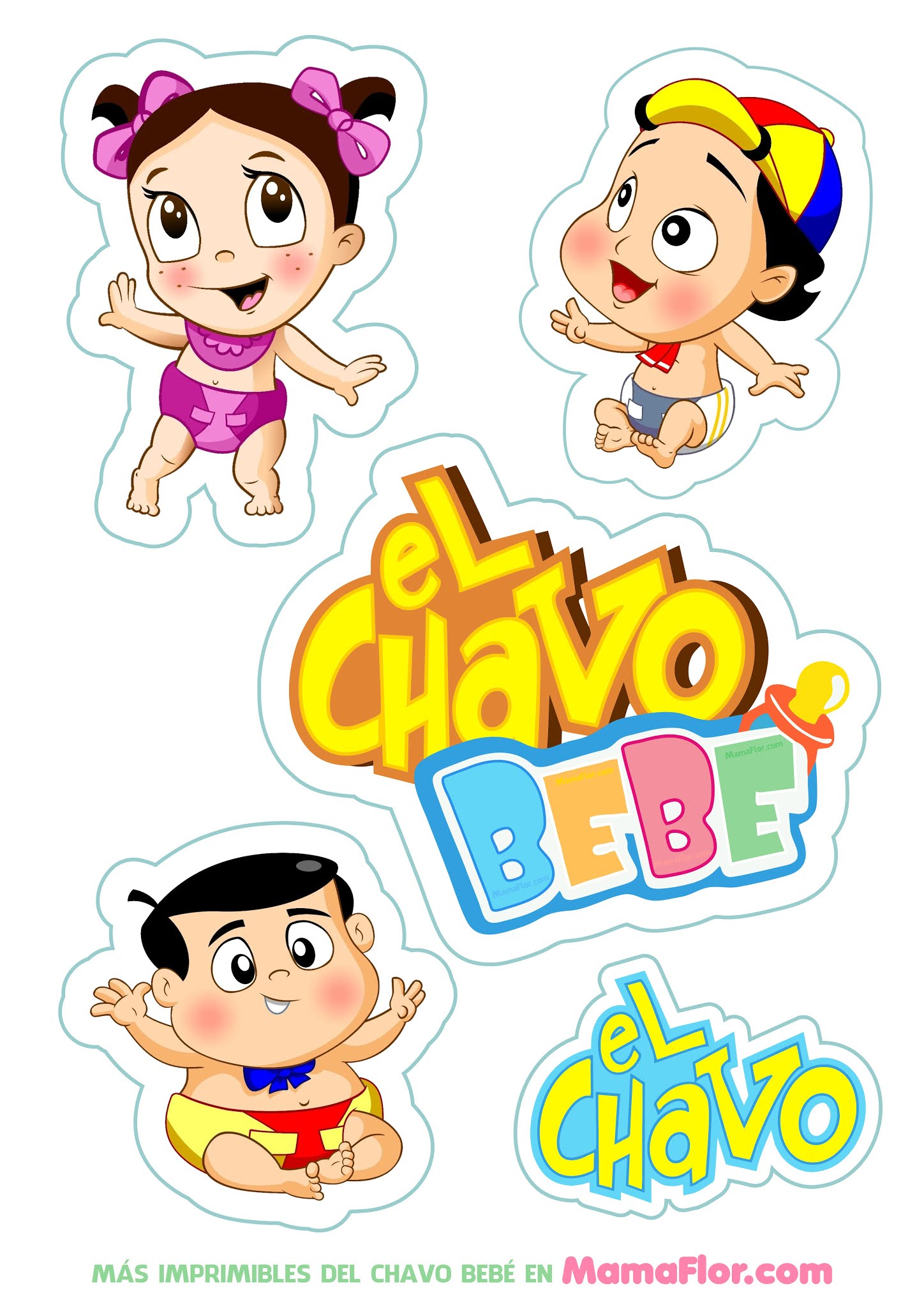 Imágenes del Chavo del 8 Bebé - Stickers para Imprimir - MamaFlor.com