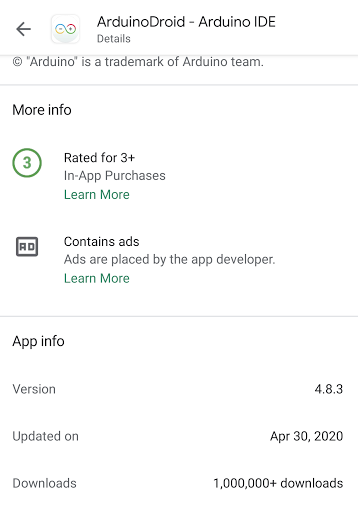 ArduinoDroid - Arduino/ESP8266/ESP32 IDE for Android: Troubleshooting
