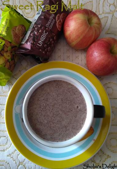 Shoba's Delight: Sweet Ragi Malt - Karnataka Recipe