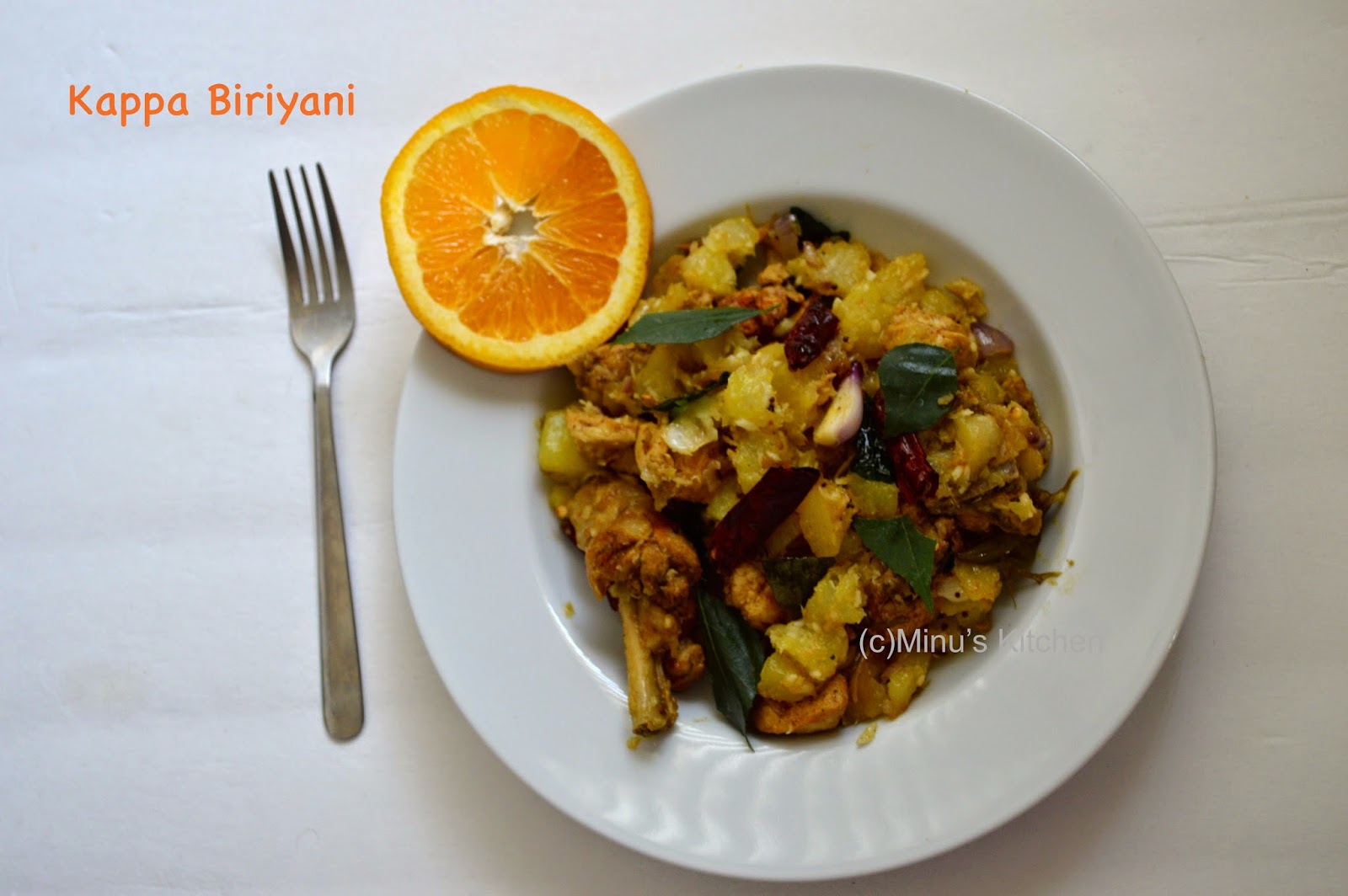 Kappa Biriyani / Tapioca with meat Biriyani ~ Minu's Kitchen