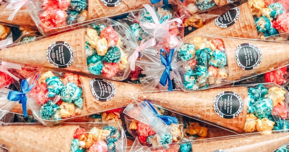 Jajan Borong Shah Alam: Tempahan vip popcorn cone doorgift sebanyak 150pcs
