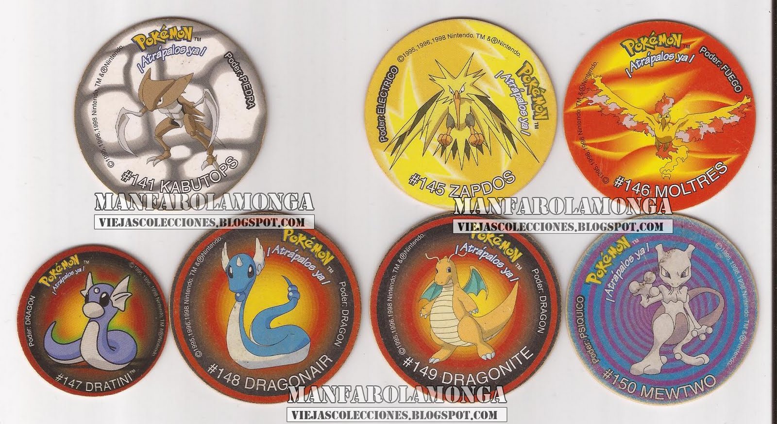 Viejas Colecciones: 1999-Tazos Pokémon y Gigantazos Pokémon