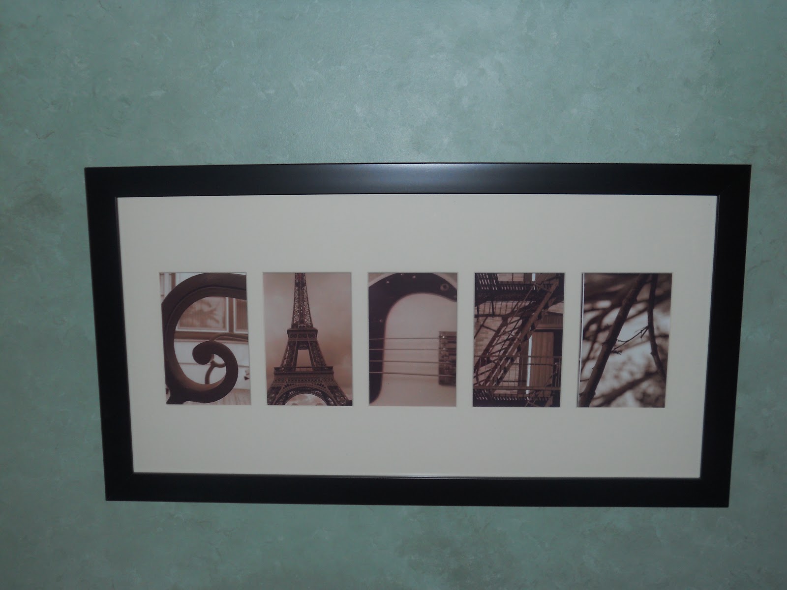 one legged studio: framed name art