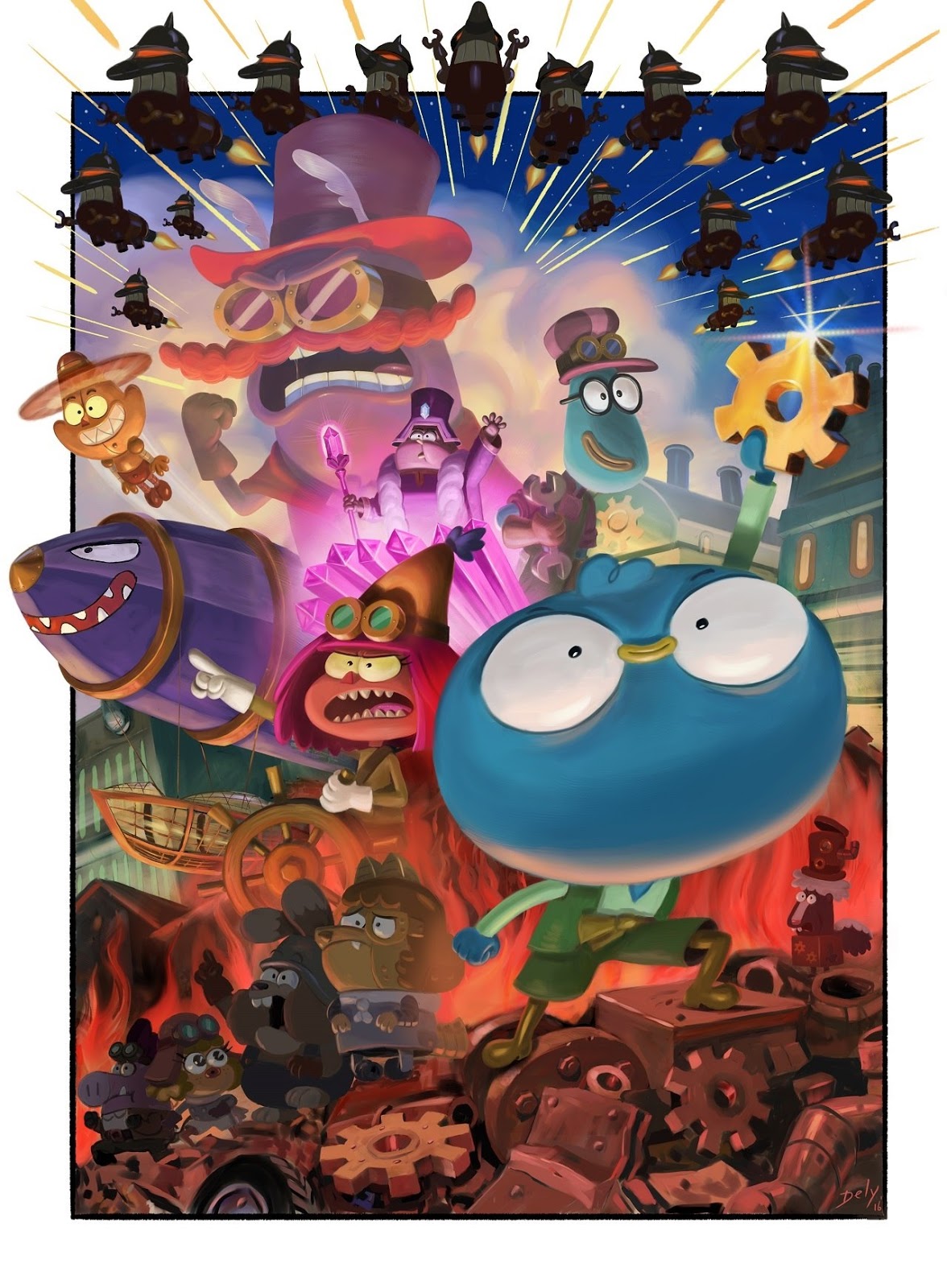 NickALive!: "Harvey Beaks" Two-Part Musical Special "Steampunks ...